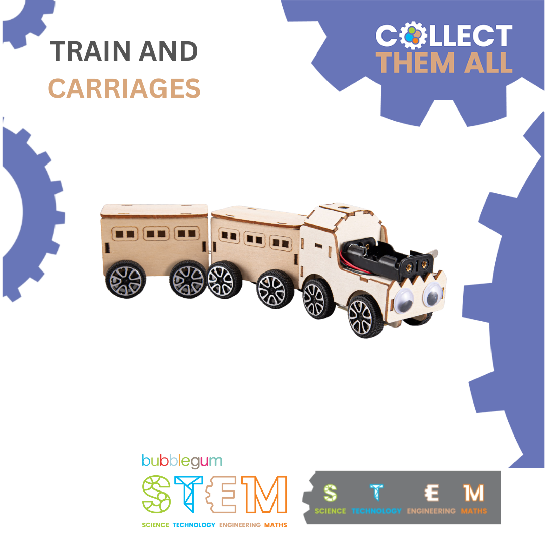 BUBBLEGUM Wood STEM Train