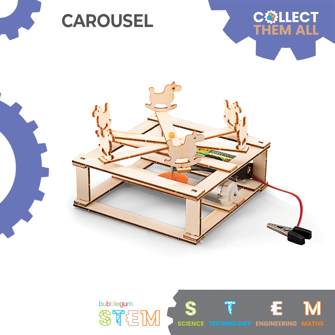 BUBBLEGUM Wood STEM Carousel