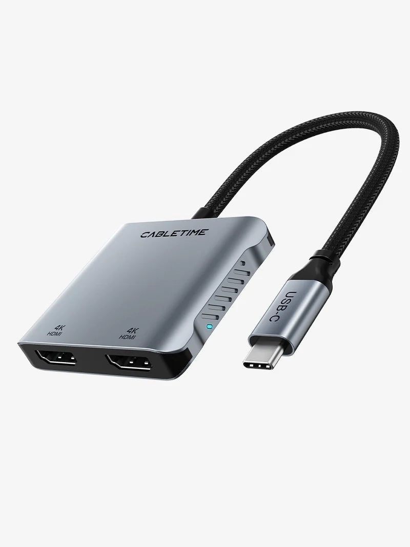 CABLETIME USB C to Dual HDMI Hub