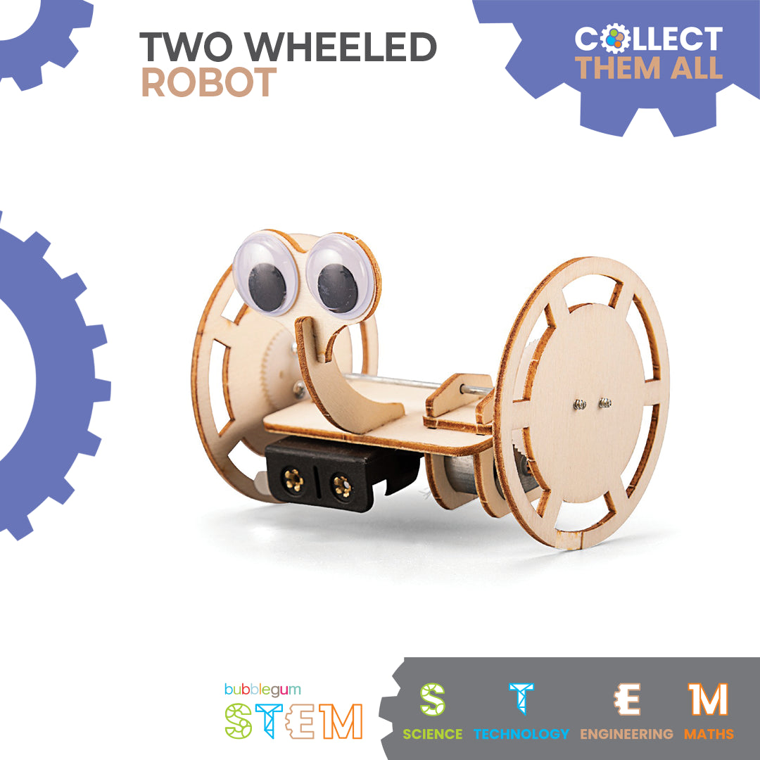 BUBBLEGUM Wood STEM Two Wheeled Robot