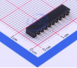 LCSC Female Pin Header 10pin 1row (2.00mm) Through Hole