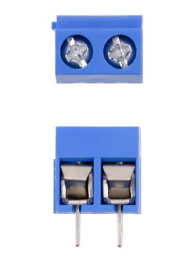 2 Pole 5mm blue screw terminal