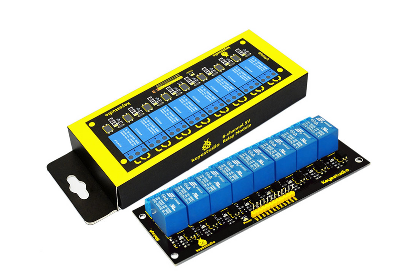 KEYESTUDIO 8 Channel 5V Relay Module for Arduino – EcoRobotics