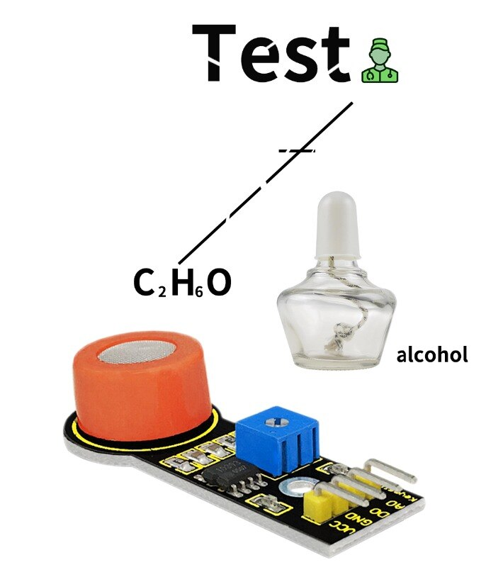 KEYESTUDIO Alcohol Ethanol Sensor Detection Module - MQ-3 (for Arduino