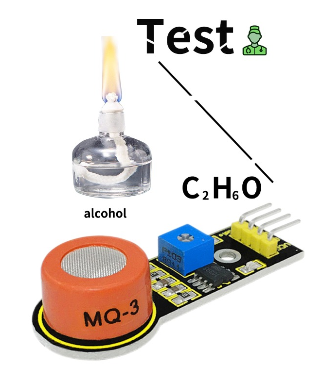 KEYESTUDIO Alcohol Ethanol Sensor Detection Module - MQ-3 (for Arduino