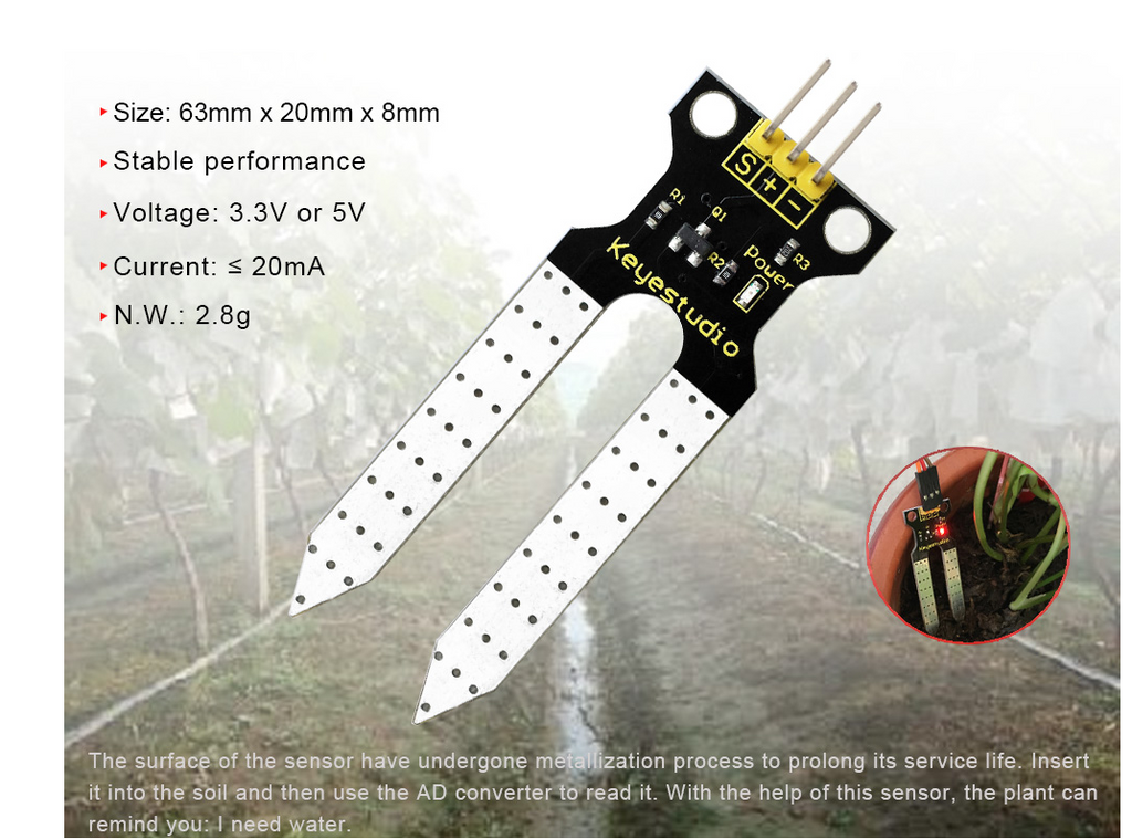 KEYESTUDIO Soil Humidity Sensor for Arduino