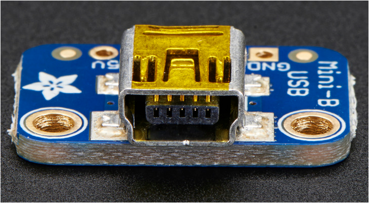 ADAFRUIT USB Mini-B Breakout Board
